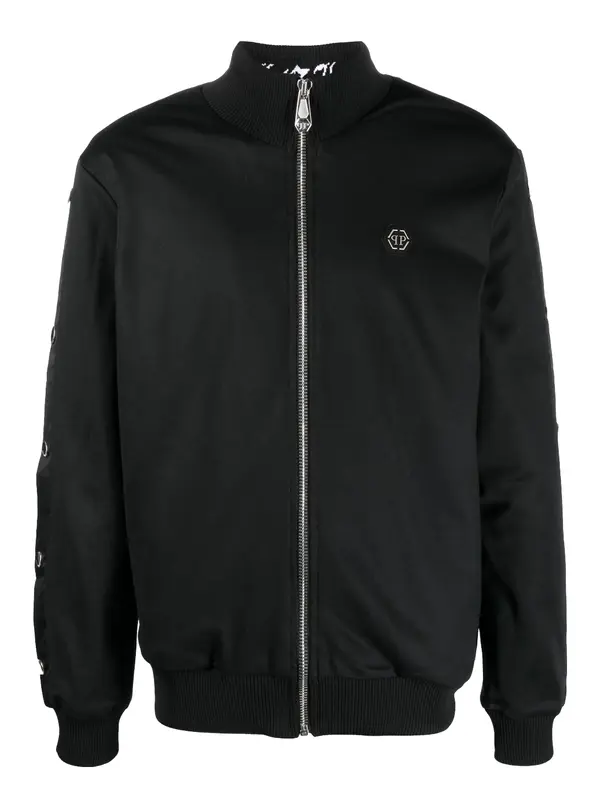 Philipp Plein Appliqué-detail Bomber Jacket - Black