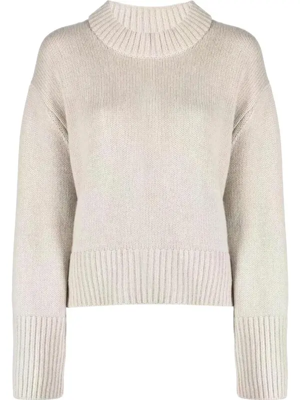 LISA YANG Crew-neck Cashmere Jumper - Neutrals