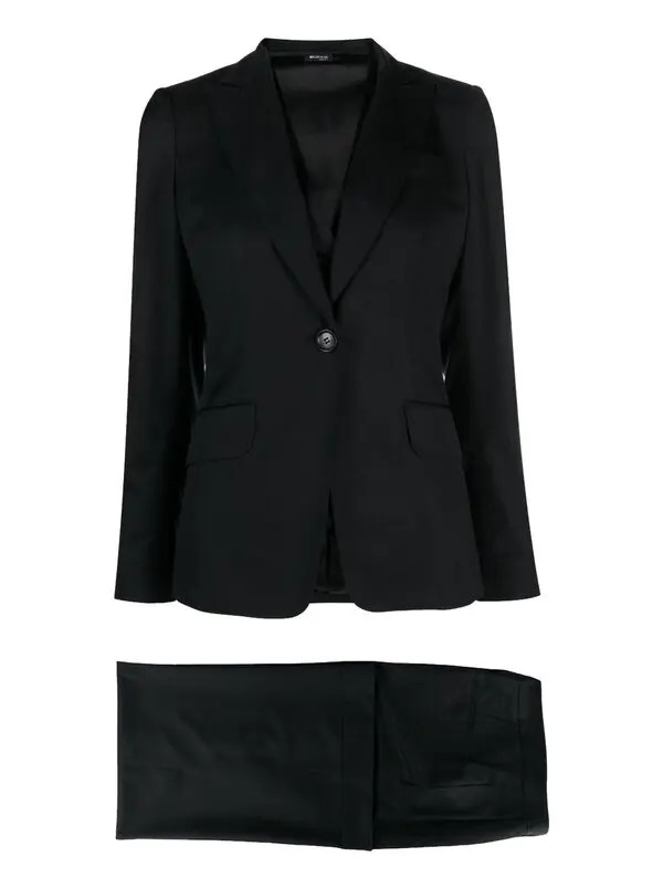 Kiton Single-breasted Virgin-wool Suit - Black