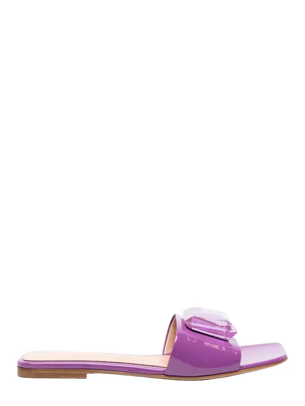 GIANVITO ROSSI Jaipur Crystal-embellished Slides - Purple