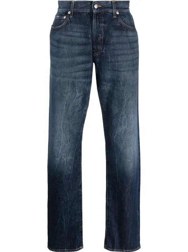 DEPARTMENT 5 Straight-leg Stonewashed Jeans - Blue
