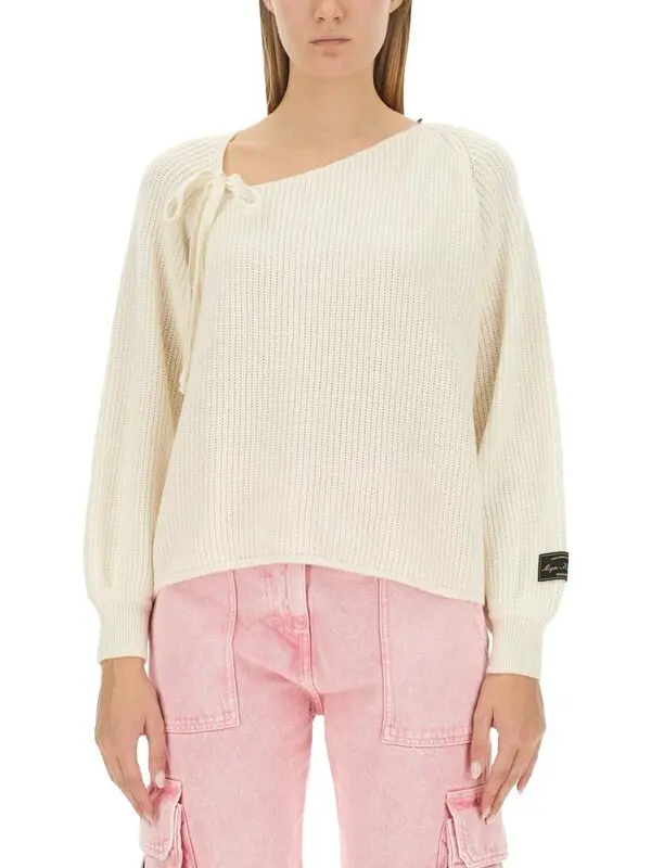 MSGM Knotted Sweater - White