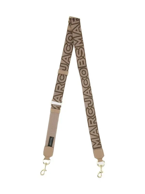 Marc Jacobs Jacquard Logo Shoulder Bag Strap - Beige