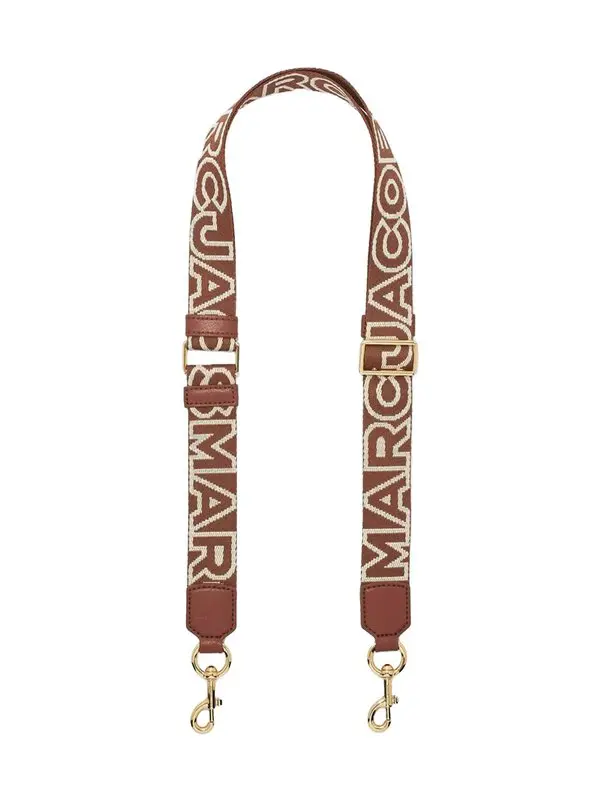 Marc Jacobs Jacquard Logo Shoulder Bag Strap - Brown