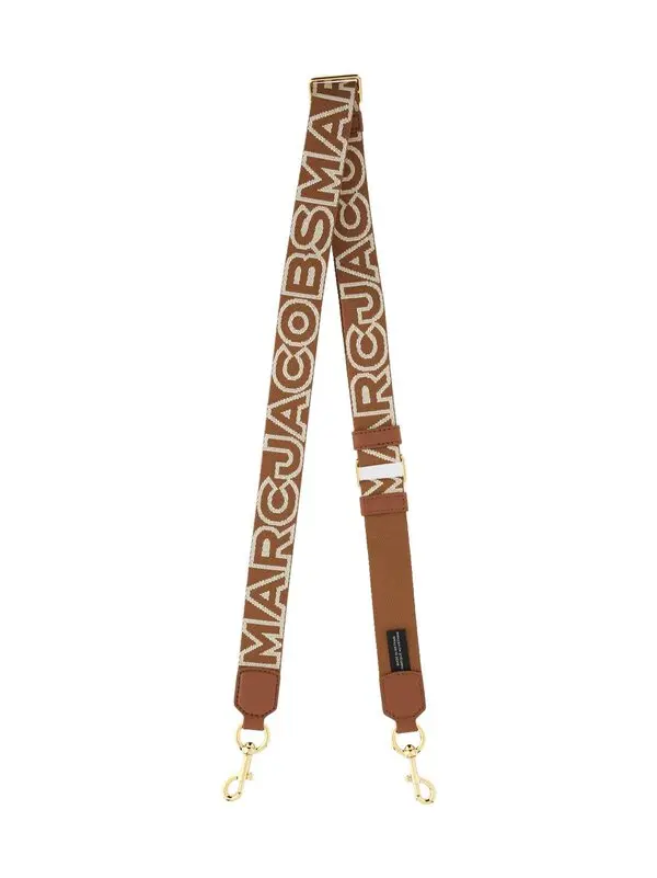 Marc Jacobs Jacquard Logo Shoulder Bag Strap - Brown