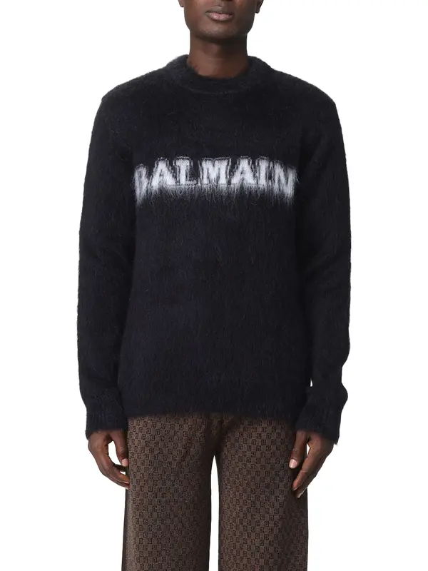 Balmain Mohair Wool Sweater - Black