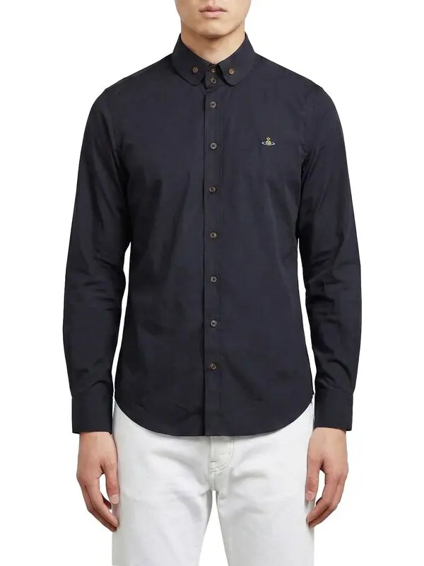 VIVIENNE WESTWOOD Two Button Krall Cotton Shirt - Black