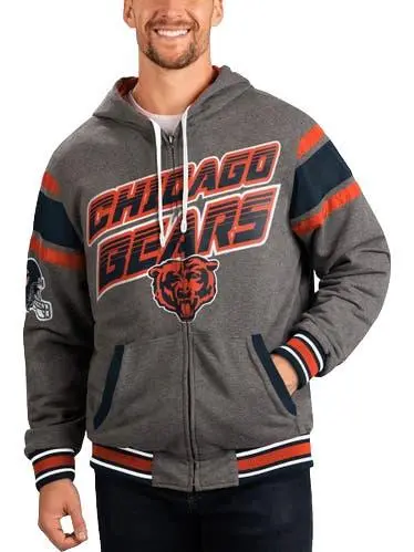 G-III SPORTS BY CARL BANKS Chicago Bears Reversible Full-zip Hoodie - Navy