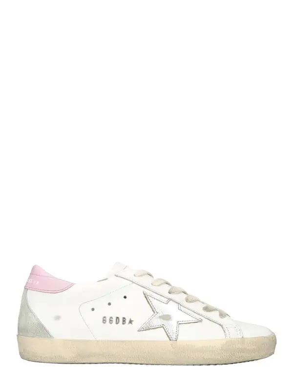 GOLDEN GOOSE Leather Super-star Sneakers - White