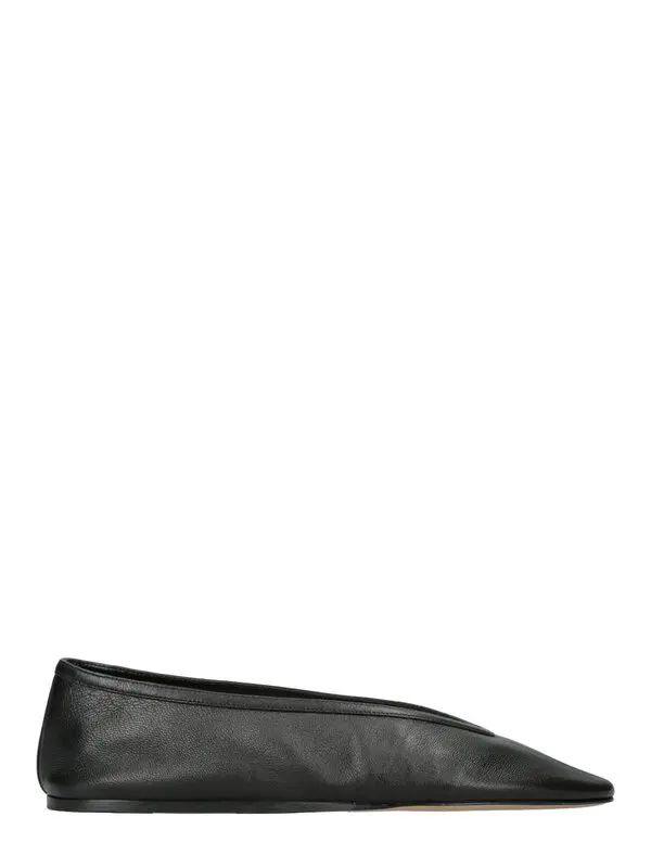 Le Monde Beryl Leather Ballet Flats - Black