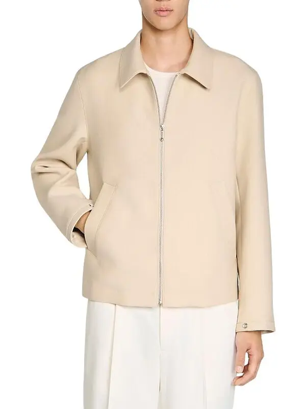 Sandro Zip Jacket - Beige
