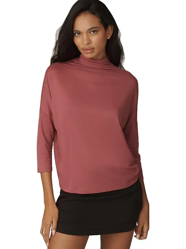 Anthropologie Dolman Turtleneck Top - Dusted Plum