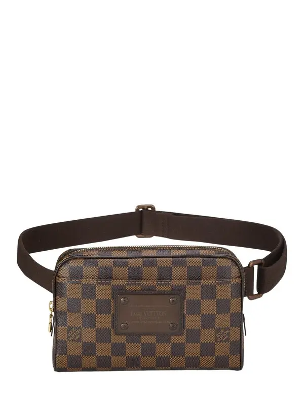 LOUIS VUITTON Damier Ebene Brooklyn Bum Bag - Brown