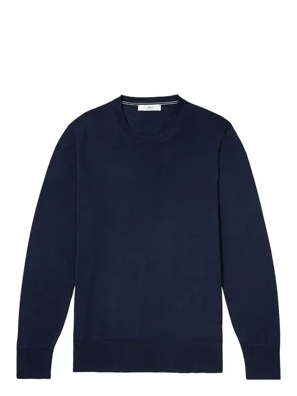 Mr P. Merino Wool Sweater - Blue