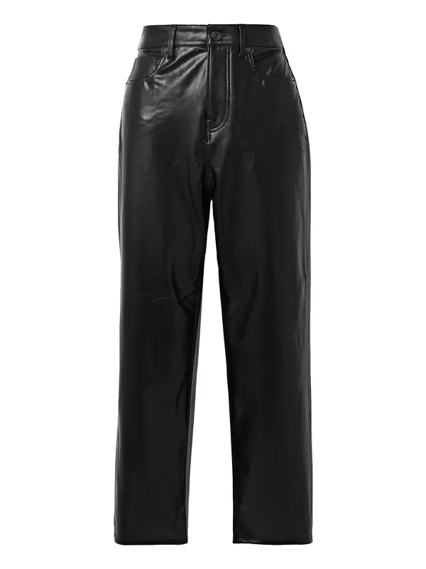 Veronica Beard Joey Vegan Leather Pants - Black