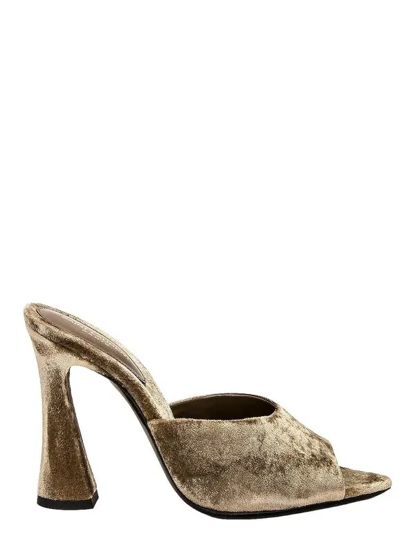 Saint Laurent Suite Mule Sandal - Dove Grey