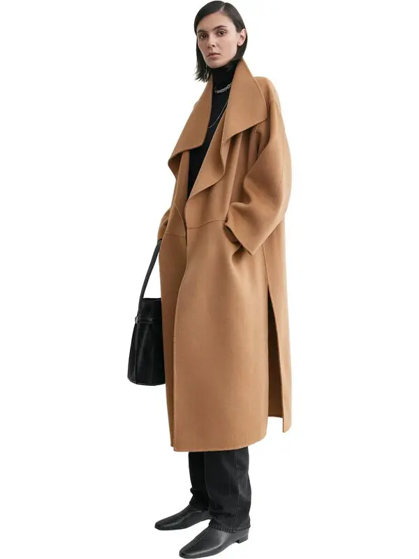 TOTEME Signature Wool Cashmere Coat - Camel