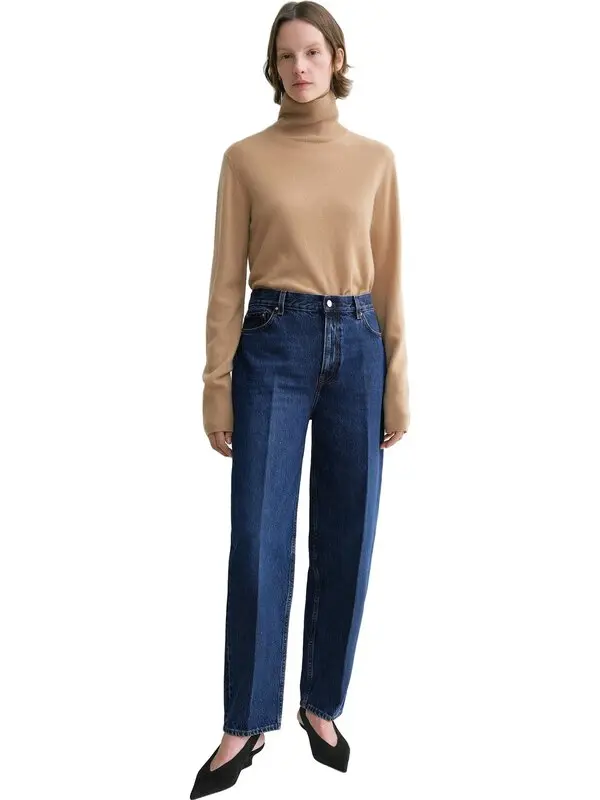 TOTEME Wide Tapered Leg Denim - Dark Blue