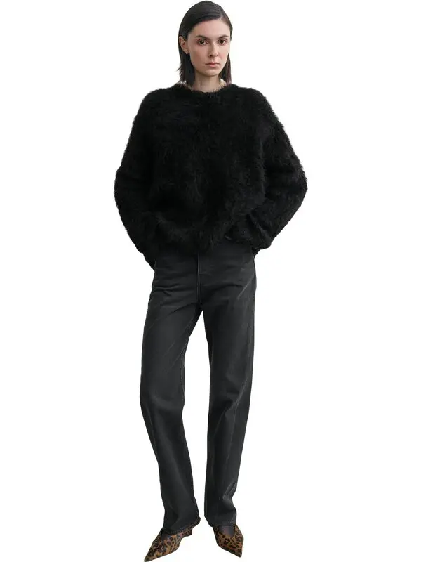 TOTÊME Boxy Alpaca Knit - Black