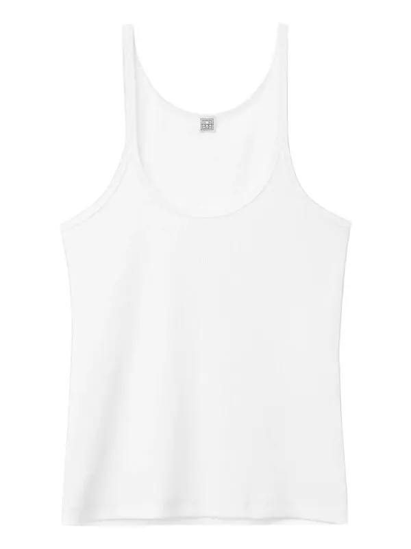 TOTEME Scoop Neck Rib Tank - White