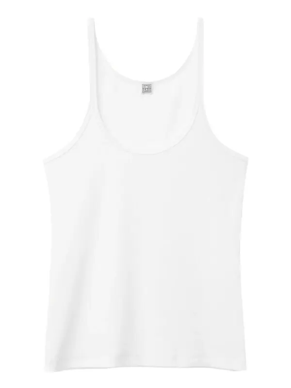 TOTEME Scoop Neck Rib Tank - White