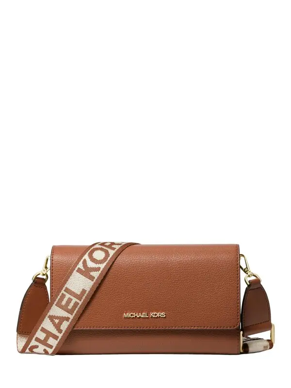 Michael Kors Jet Set Large Leather Crossbody Bag - Brown