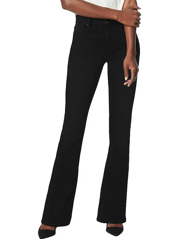 Joe's Jeans The Provocateur Petite Mid Rise Bootcut Stretch Jeans - Black