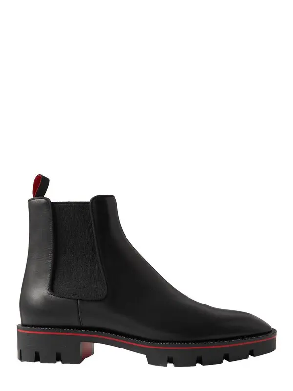 CHRISTIAN LOUBOUTIN Alpinosol Leather Chelsea Boots - Black