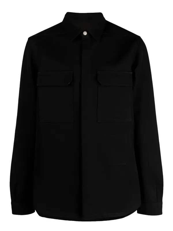 Rick Owens Cotton Long-sleeve Shirt - Black