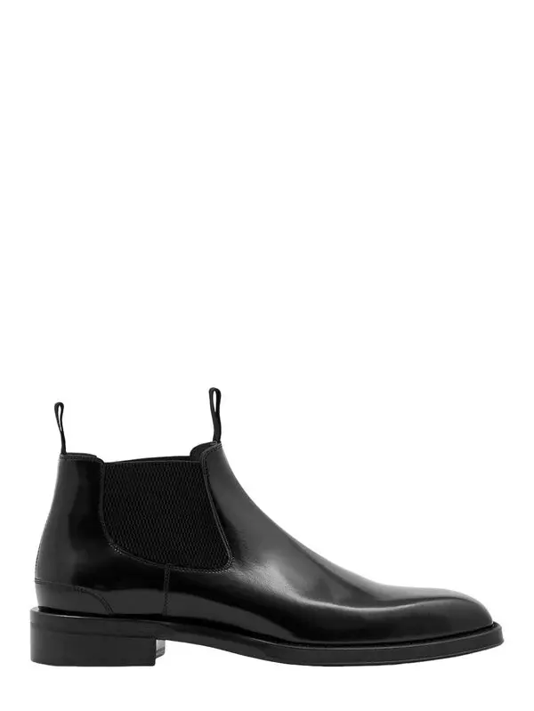 Burberry Square-toe Leather Chelsea Boots - Black