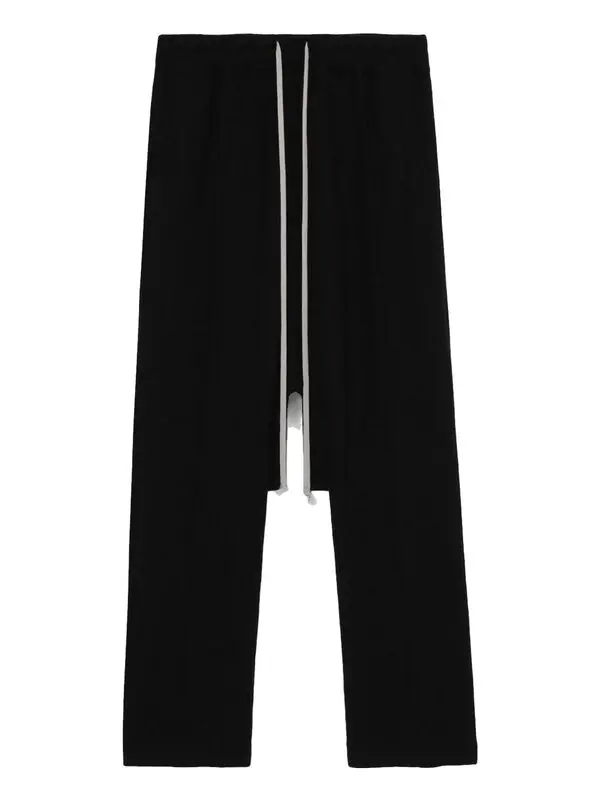 Rick Owens Drop-crotch Cropped Trousers - Black