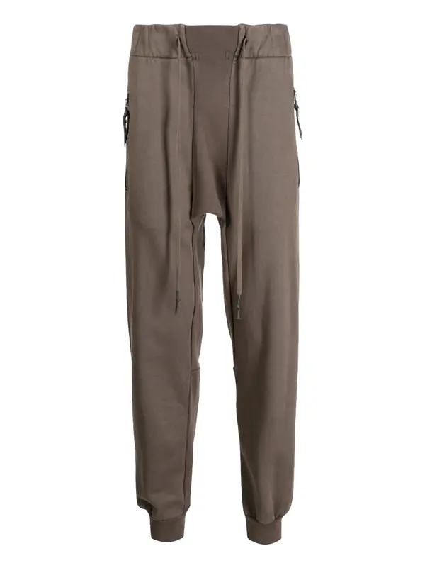 Boris Bidjan Saberi Panelled Tapered Cotton Track Pants - Brown