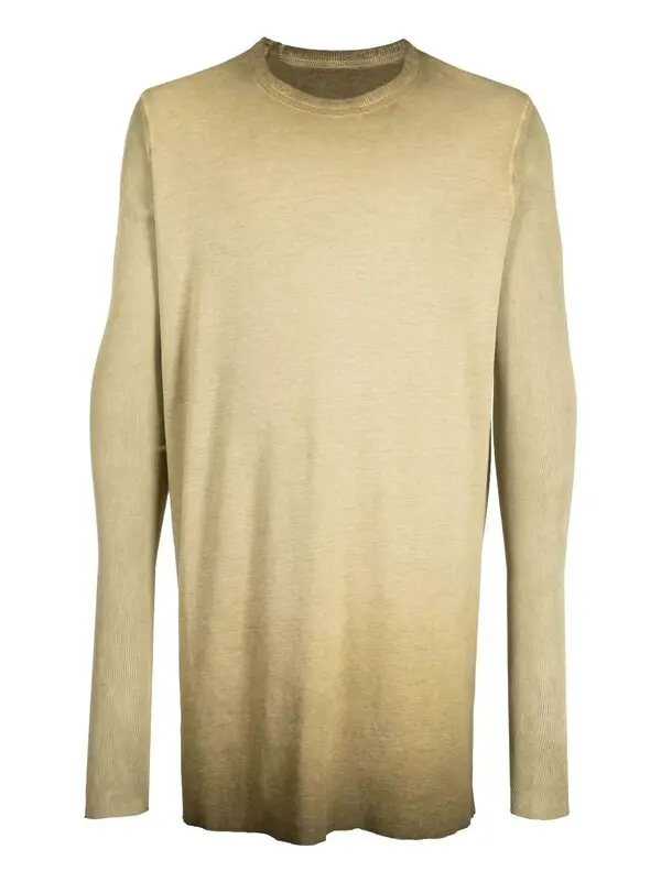 Boris Bidjan Saberi Fine-ribbed Long-sleeved T-shirt - Yellow