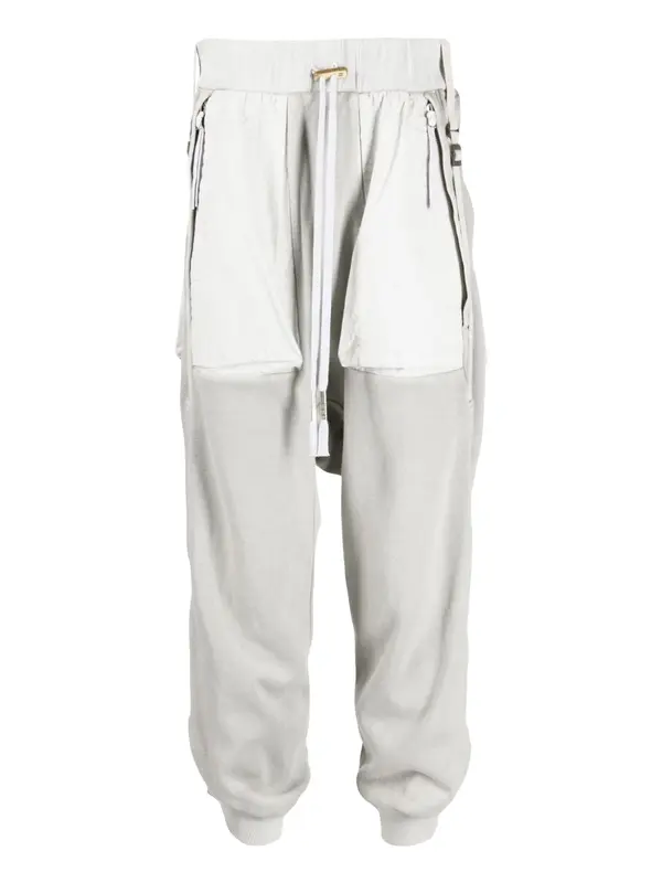 Boris Bidjan Saberi Tapered Cotton Track Pants - Grey