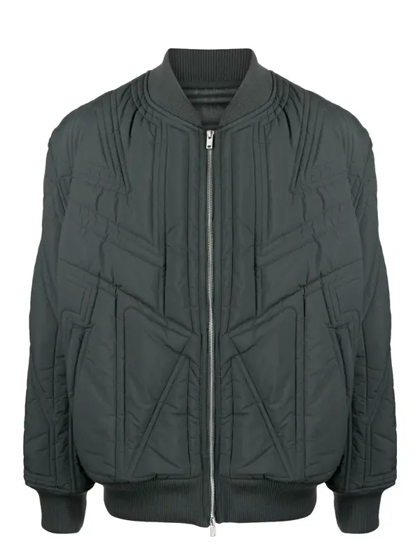 Y3 Quilted Bomber Jacket - Green