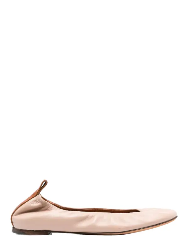LANVIN Leather Ballerina Shoes - Pink