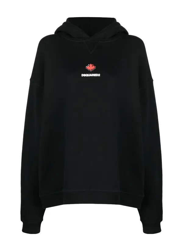 Dsquared2 Logo-print Cotton Hoodie - Black
