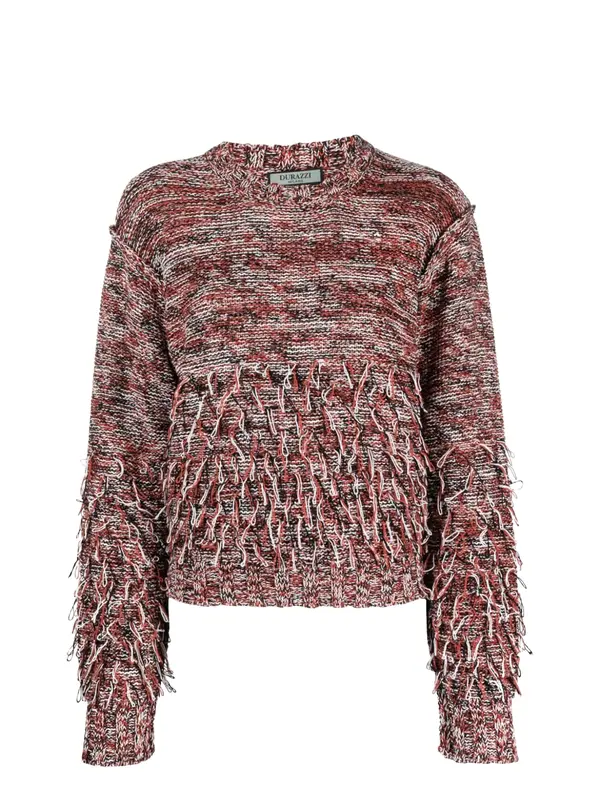 DURAZZI MILANO Fringe-detail Sweatshirt - Red