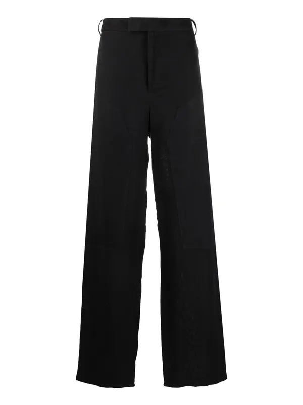Eckhaus Latta Straight-leg Tailored Trousers - Black