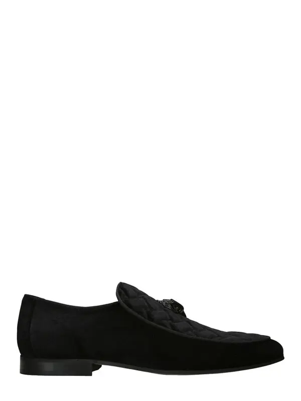Kurt Geiger Eagle Head Velvet Loafers - Black