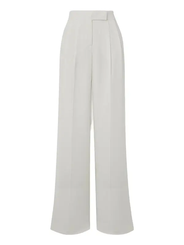 TOM FORD Pleated Wide-leg Pants - White