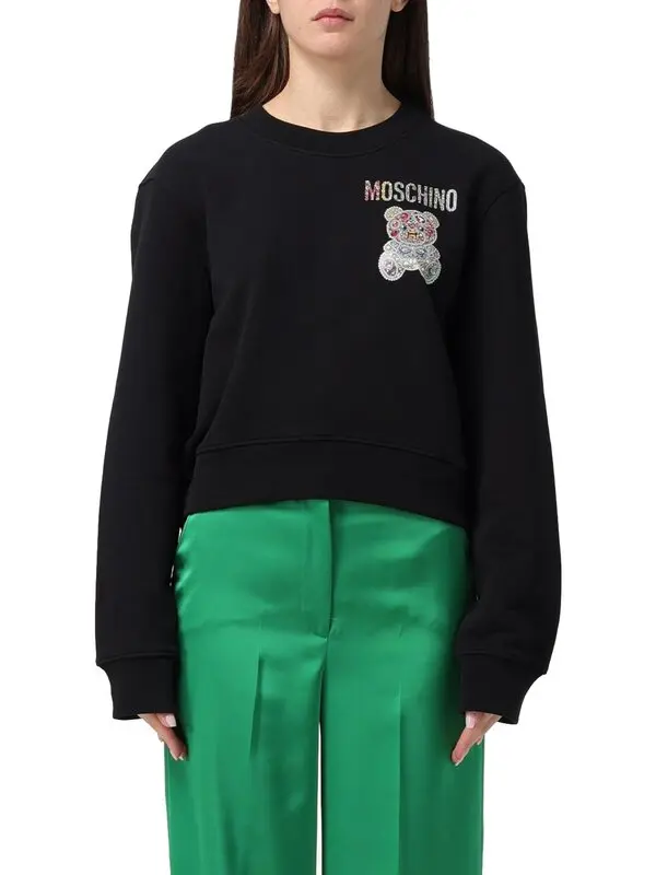 Moschino Jersey Sweatshirt With Logo - Black