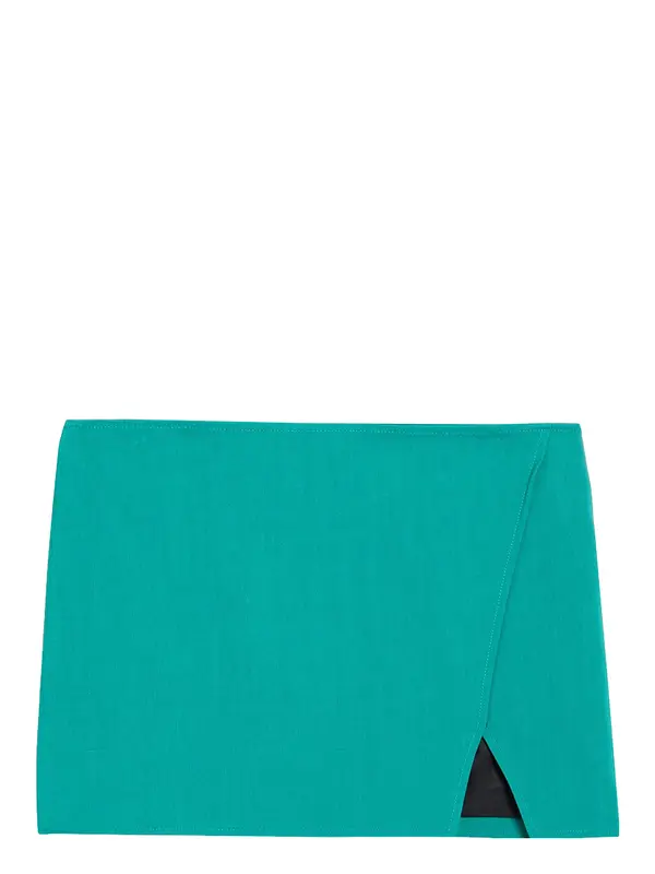 A.L.C. Rylee Wrap-effect Mini Skirt - Jade