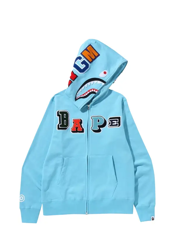 A BATHING APE Shark Full Zip Hoodie - Blue