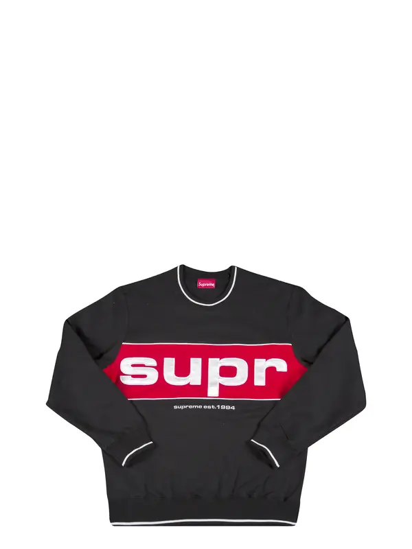 Supreme Piping Crewneck - Black