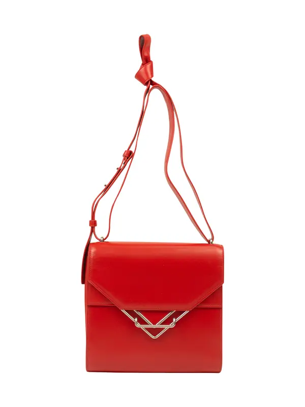 Bottega Veneta Clip Shoulder Bag - Red