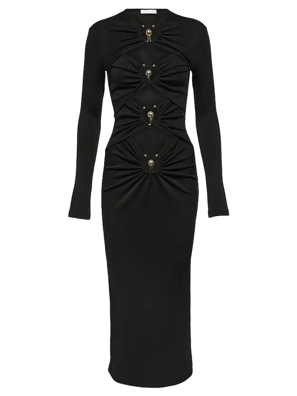 Christopher Esber Orbit Jersey Midi Dress - Black
