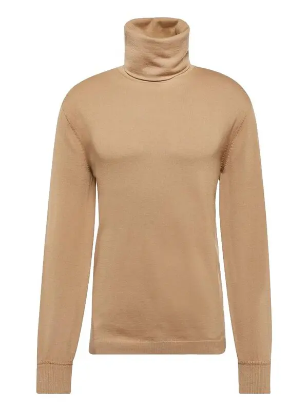 Zegna Wool Turtleneck Sweater - Beige