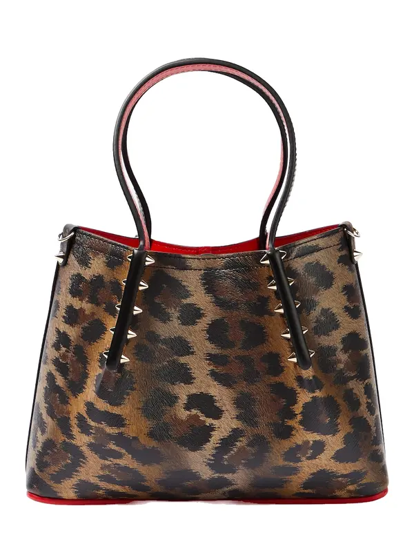 CHRISTIAN LOUBOUTIN Cabarock Small Leopard-print Tote - Brown