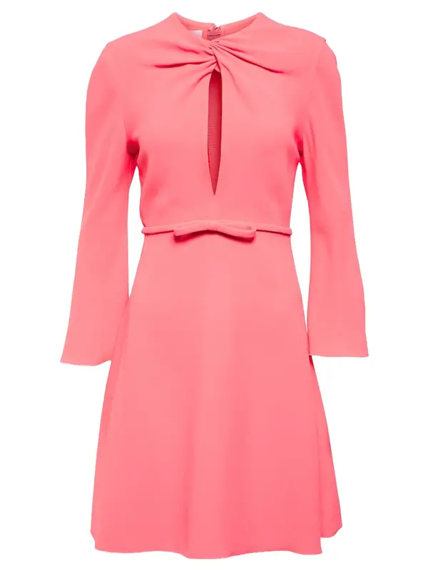 Giambattista Valli Bow-detail Crêpe Minidress - Pink